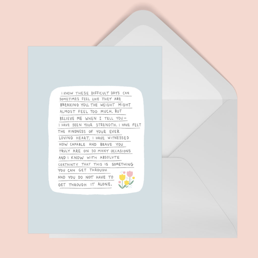 Card – Difficult Days – Thoughtfull Box